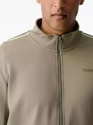 Guess Zip-up Sweatshirt With Side Stripe Detailing