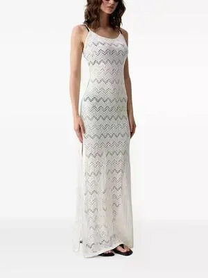 Vilebrequin Lisanna Chevron-knit Side-slit Maxi Dress