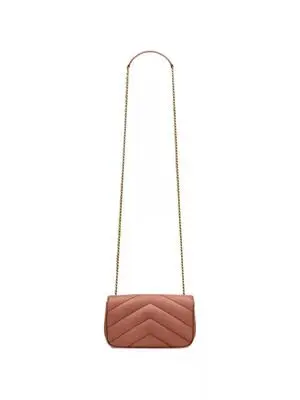 Saint Laurent Mini Loulou Quilted Leather Crossbody Bag - Orange