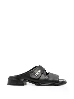 SERGIO MORETTI FIRENZE Leather Turn-lock Sandals