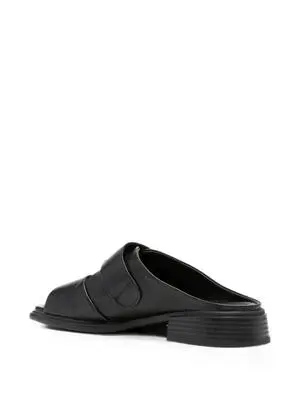 SERGIO MORETTI FIRENZE Leather Turn-lock Sandals