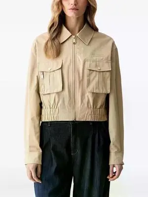Guess Elasticated-waistband Flap-pocket Jacket - Neutrals