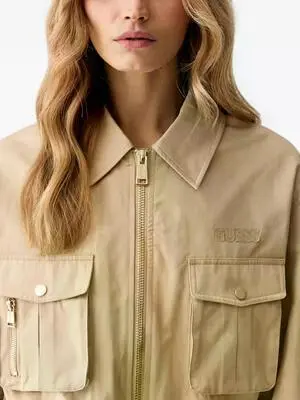 Guess Elasticated-waistband Flap-pocket Jacket