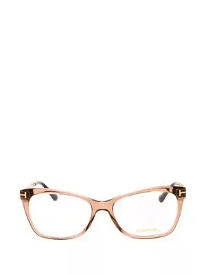 TOM FORD Geometric-frame Glasses - Brown