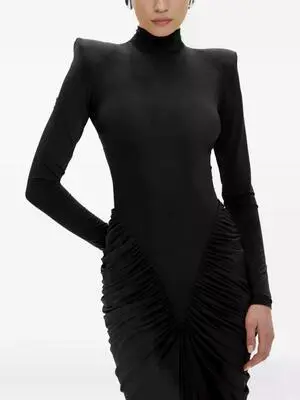 V:PM ATELIER Adwa Ruched Maxi Dress - Black