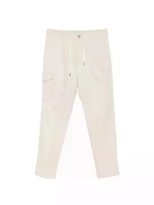 Herno Drawstring Waistband Cargo Pockets Trousers - Neutrals