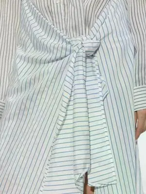 DIESEL® Striped Tie-front Shirt Dress