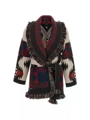 Alanui Icon Jacquard-knit Cardigan - Black
