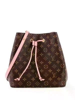 LOUIS VUITTON Neonoe Handbag Monogram Canvas With Leather Mm Bucket Bag - Pink