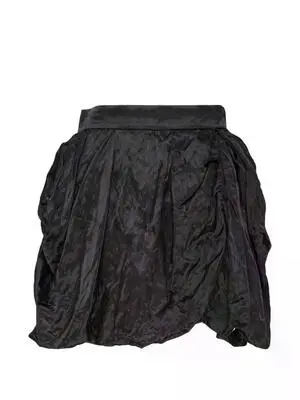RENLI SU Gathered Bubble-hem Mini Skirt - Black