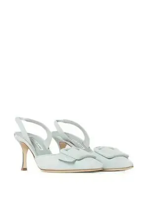 Manolo Blahnik Maysli Buckle-detail Pointed-toe Pumps