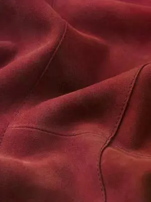 FRAME Suede Panelled Shirt - Red