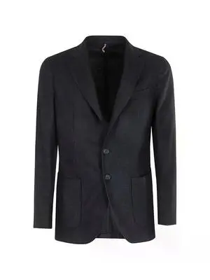 SANTANIELLO Notch-lapel Blazer - Black