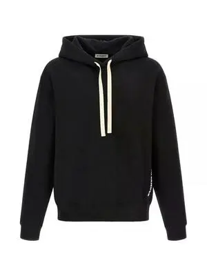 JIL SANDER Logo-print Drawstring Hoodie - Black
