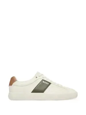 BOSS Logo Print Lace-up Sneakers - White