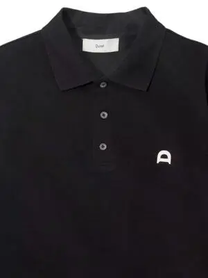 DUNST Leather Logo-patch Polo Shirt