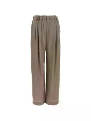 Brunello Cucinelli Pleated Wide-leg Trousers - Neutrals