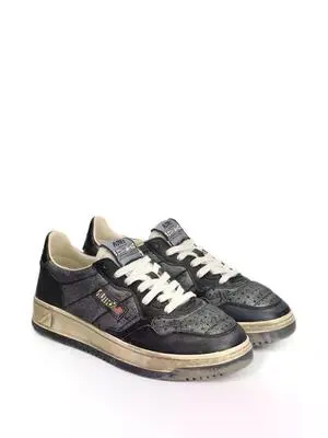 AUTRY Sup Vint Distressed-effect Panelled Sneakers