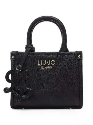 Liu Jo Mini Bag With Jacquard Shoulder Strap - Black