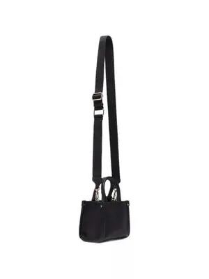 Liu Jo Mini Bag With Jacquard Shoulder Strap - Black
