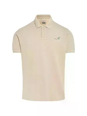 BOB Logo-print Piqué Polo Shirt - Neutrals