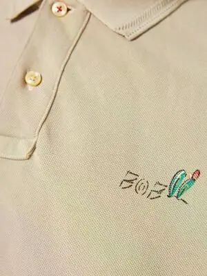BOB Logo-print Piqué Polo Shirt