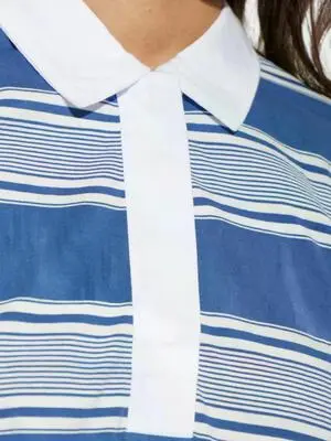 Rag & Bone Kelly Striped Long-sleeve Polo Shirt - Blue