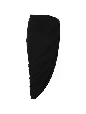 Sportmax Draped Asymmetric Skirt - Black