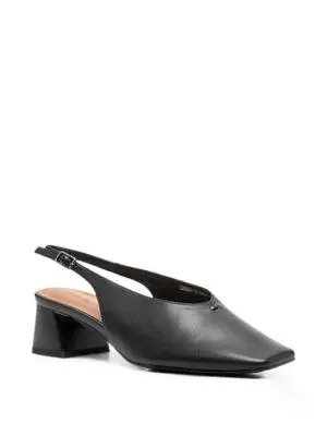 LINDA BAUMANN Square-toe Slingback Pumps