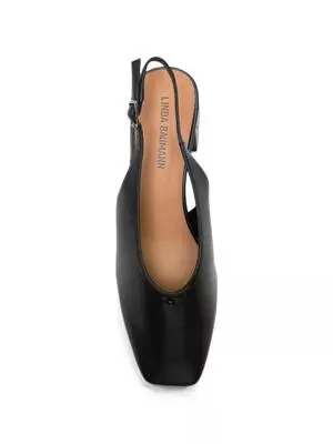 LINDA BAUMANN Square-toe Slingback Pumps