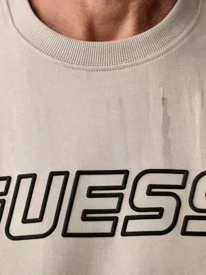 Guess Logo Print Tape Detail Crewneck Sweatshirt