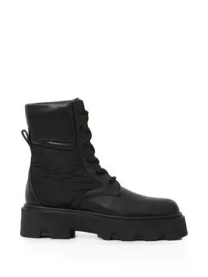 Moncler Aurea Quilted Lace-up Boots - Black