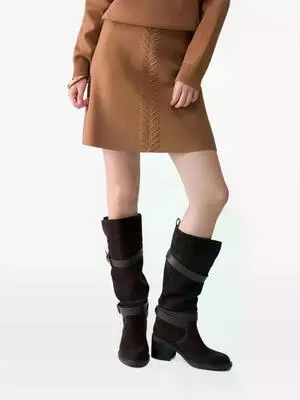 Liu Jo Knit Mini Skirt With Braided Details - Neutrals