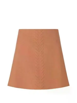 Liu Jo Knit Mini Skirt With Braided Details - Neutrals