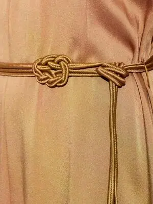 FORTE_FORTE Satin Maxi Dress With Knotted Belt