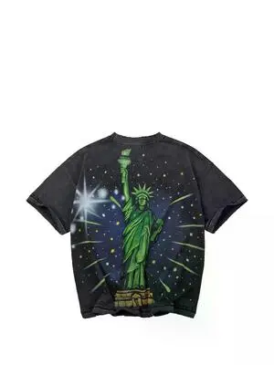 VALE FOREVER Graphic-print Distressed T-shirt