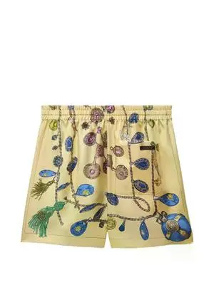 Versace Printed Silk Twill Shorts