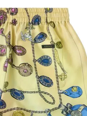 Versace Printed Silk Twill Shorts