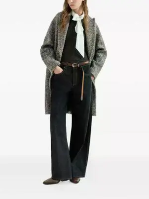 Brunello Cucinelli Monili Chevron-knit Coat