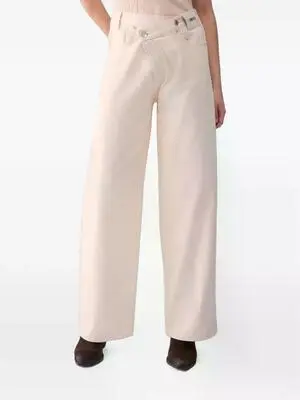 Liu Jo Asymmetrical Waistband Straight Trousers