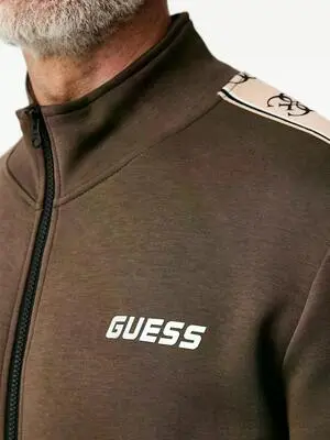 Guess Logo Tape Zip-up Sweater