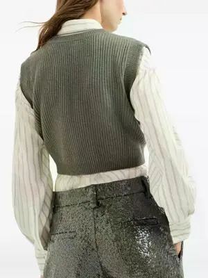 Brunello Cucinelli Cashmere Rib-knit V-neck Vest