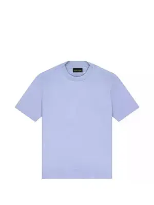 Emporio Armani Jersey T-shirt With Micro Eagle Embroidery - Blue