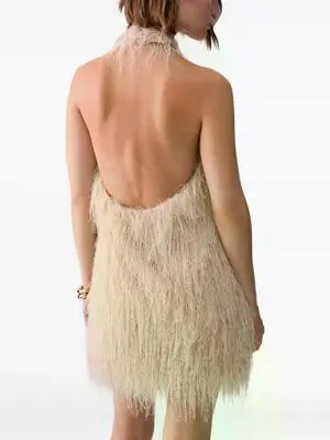 Liu Jo Short Fringed Halterneck Dress