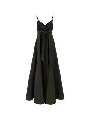 Pinko Pleated-skirt Sleeveless Maxi Dress - Black
