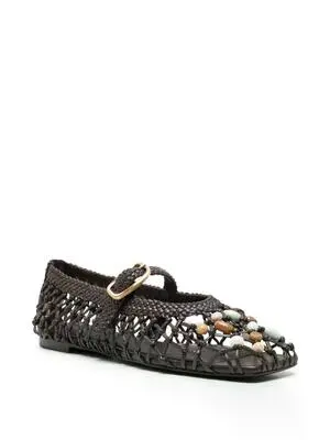 Cult Gaia Mercier Ballet Flats - Brown