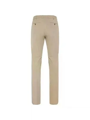 PT TORINO Elasticated Waistband Button-fastening Trousers
