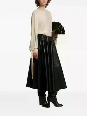 Alberta Ferretti Tie-cuff Long-sleeve Blouse