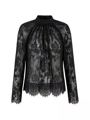 Sea Hilda Lace-trim Blouse - Black