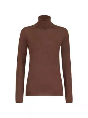 Brunello Cucinelli Sparkling Cashmere And Silk Lightweight Turtleneck Sweater - Brown